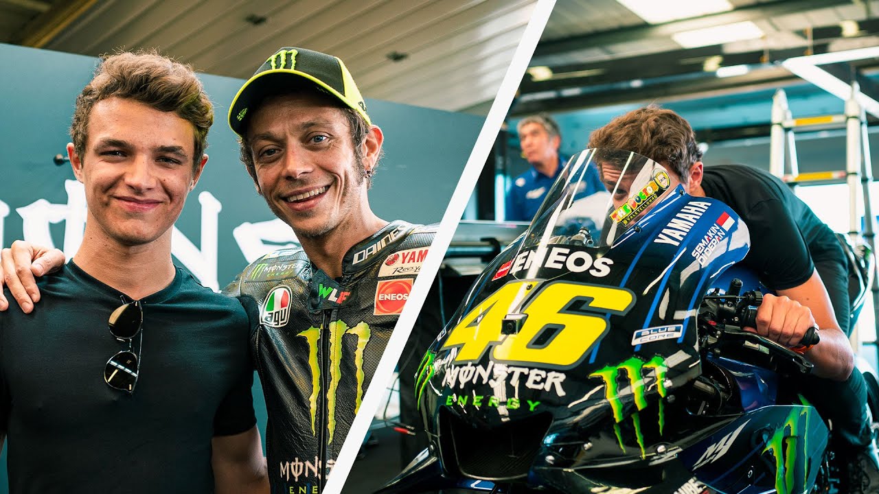 Lando Norris Valentino Rossi no Goodwood Festival de Speed